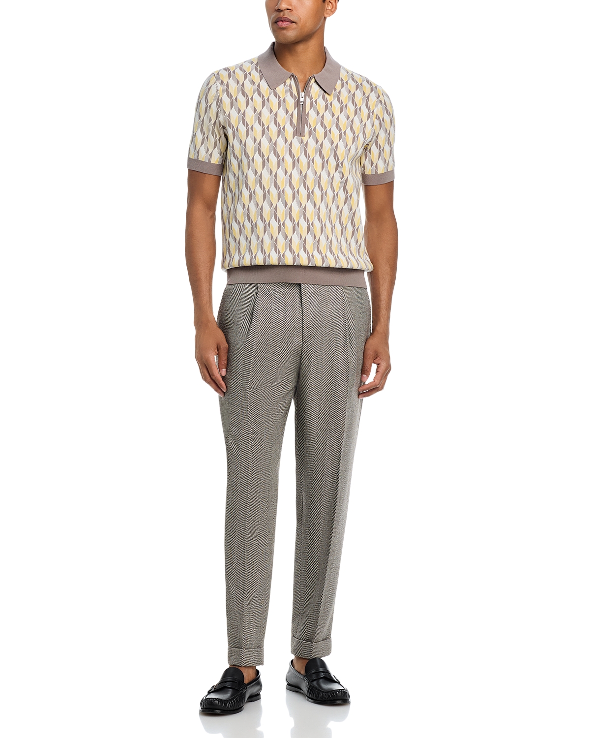 HUGO seomo regular fit patterned polo shirt